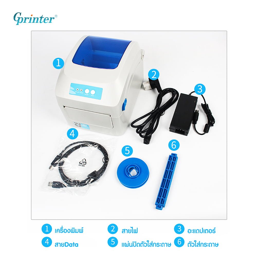เครื่องปริ้นสติกเกอร์ เครื่องพิมพ์ฉลาก เครื่องปริ้นใบปะหน้า Gprinter ...